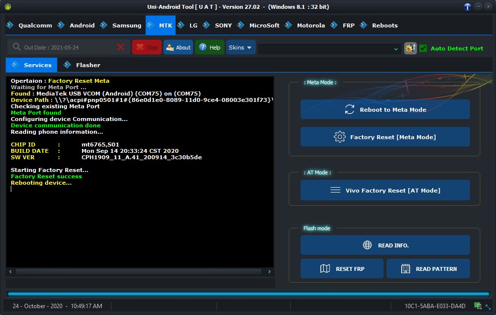 OPPO A5s (CPH-1909) MTK Factory Reset MetaMode Done BY U.A.T - GSM-Forum