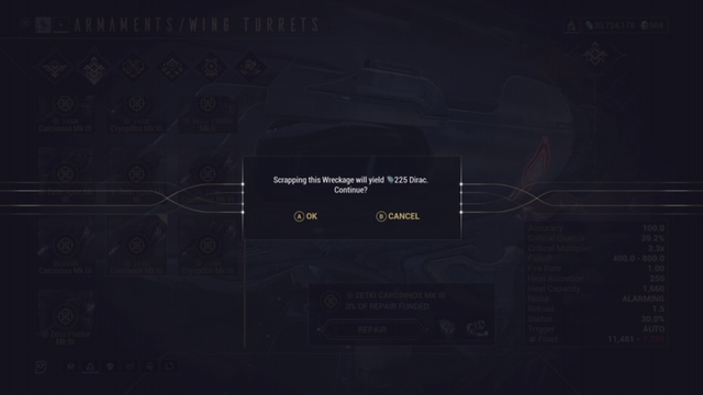 Railjack Weapon Management UI Bug - UI - Warframe Forums