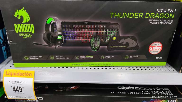 Walmart: Kit Gamer teclado, mouse, diadema y alfombrilla