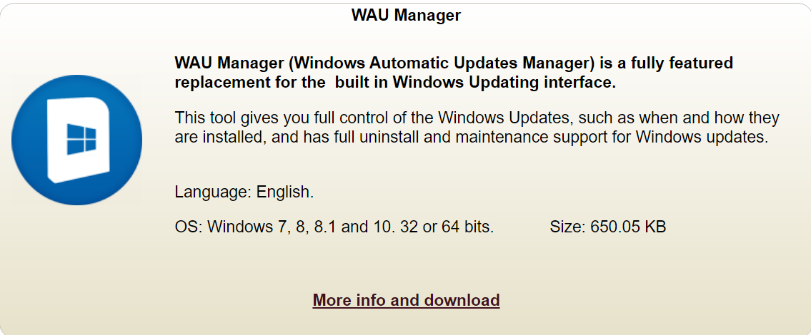 Windows Automatic Updates Manager review - gHacks Tech News
