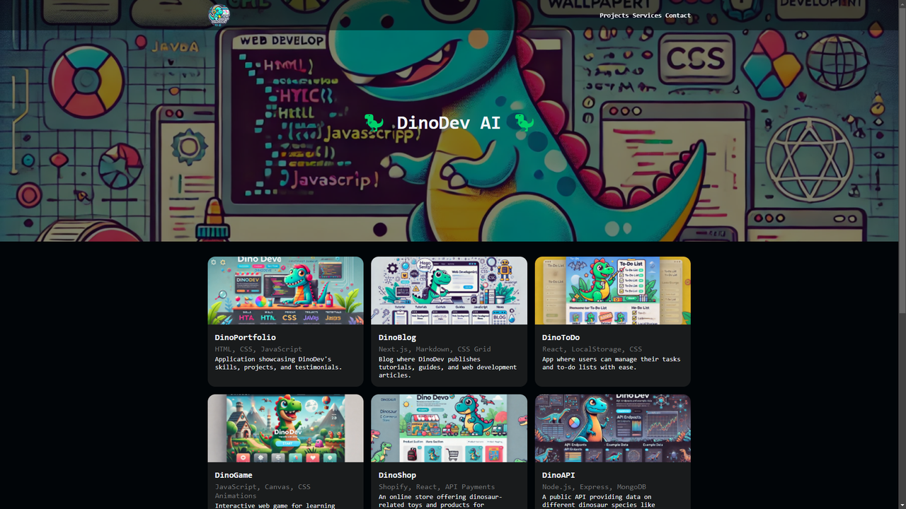 GitHub - elliotgaramendi/dinodev-ai: A portfolio featuring interactive web projects by DinoDev ...