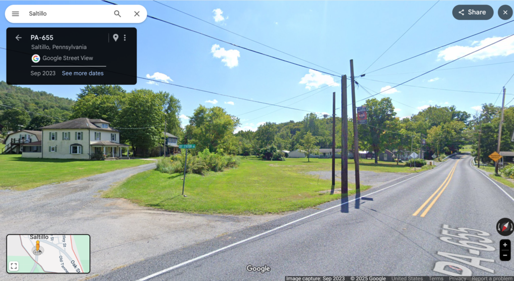 EBT preparing site at Saltillo PA for station reconstruction