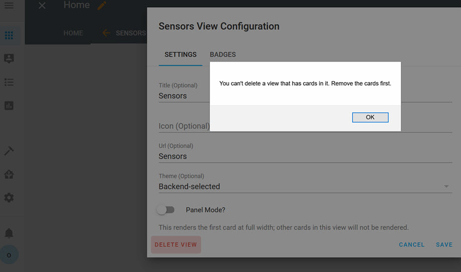 lovelace UI: Unable to delete a view/tab after adding a filter : r/homeassistant