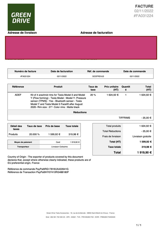 FACTURE GREENDRIVE — Postimages