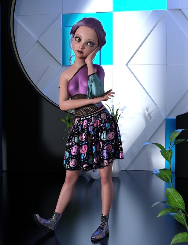 Poki For DForce Penney Outfit For Genesis 9 (BASE FILLED) - Free Daz 3D ...