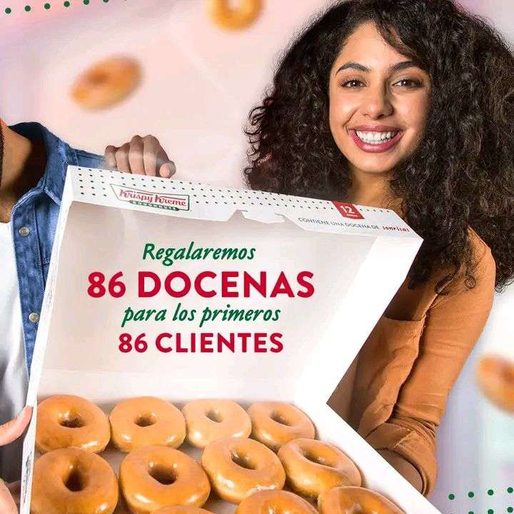 Krispy Kreme Free Original Glazed Dozen (Válido solo en tiendas con Donut Theatre) | Solo 86 ...