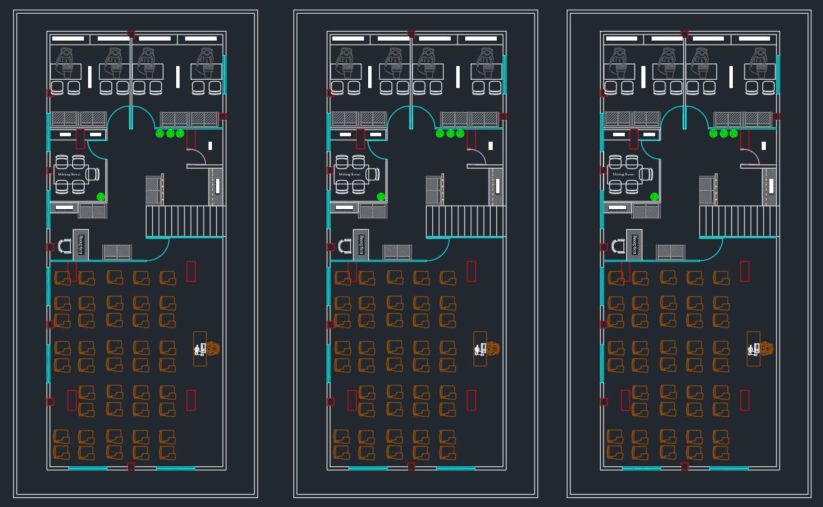 Modern Office Interior Plan in AutoCAD – Free DWG File | clarityarchitects