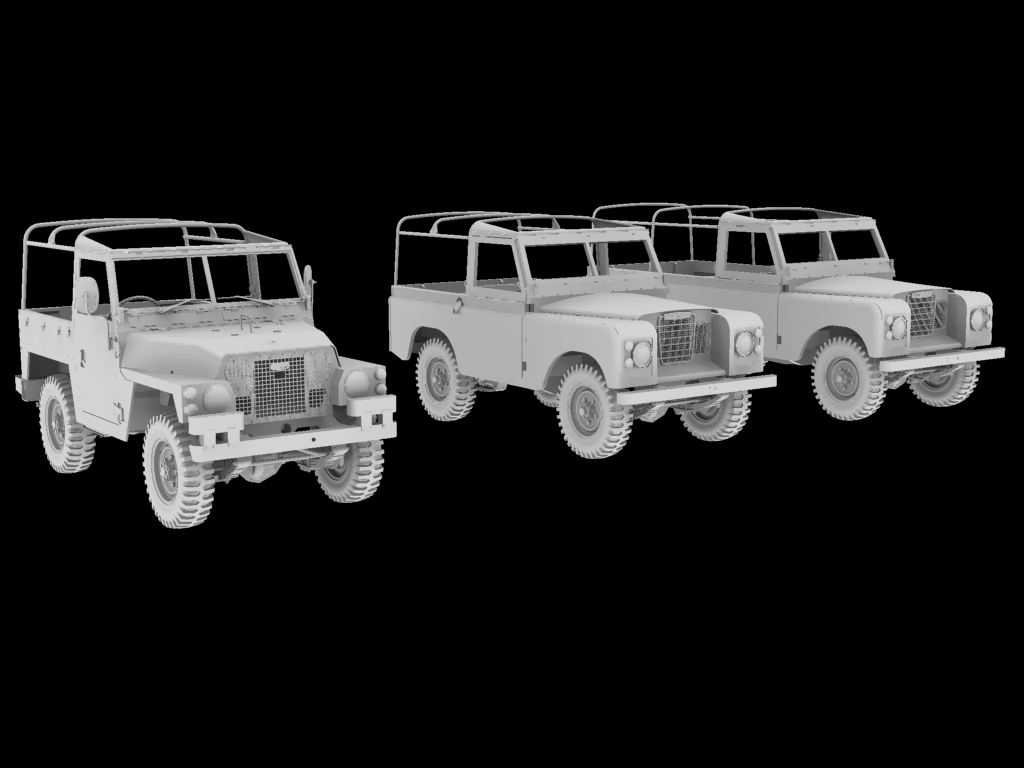 35th Scale Land Rovers Models Design for 3D Printing. - Work in ...