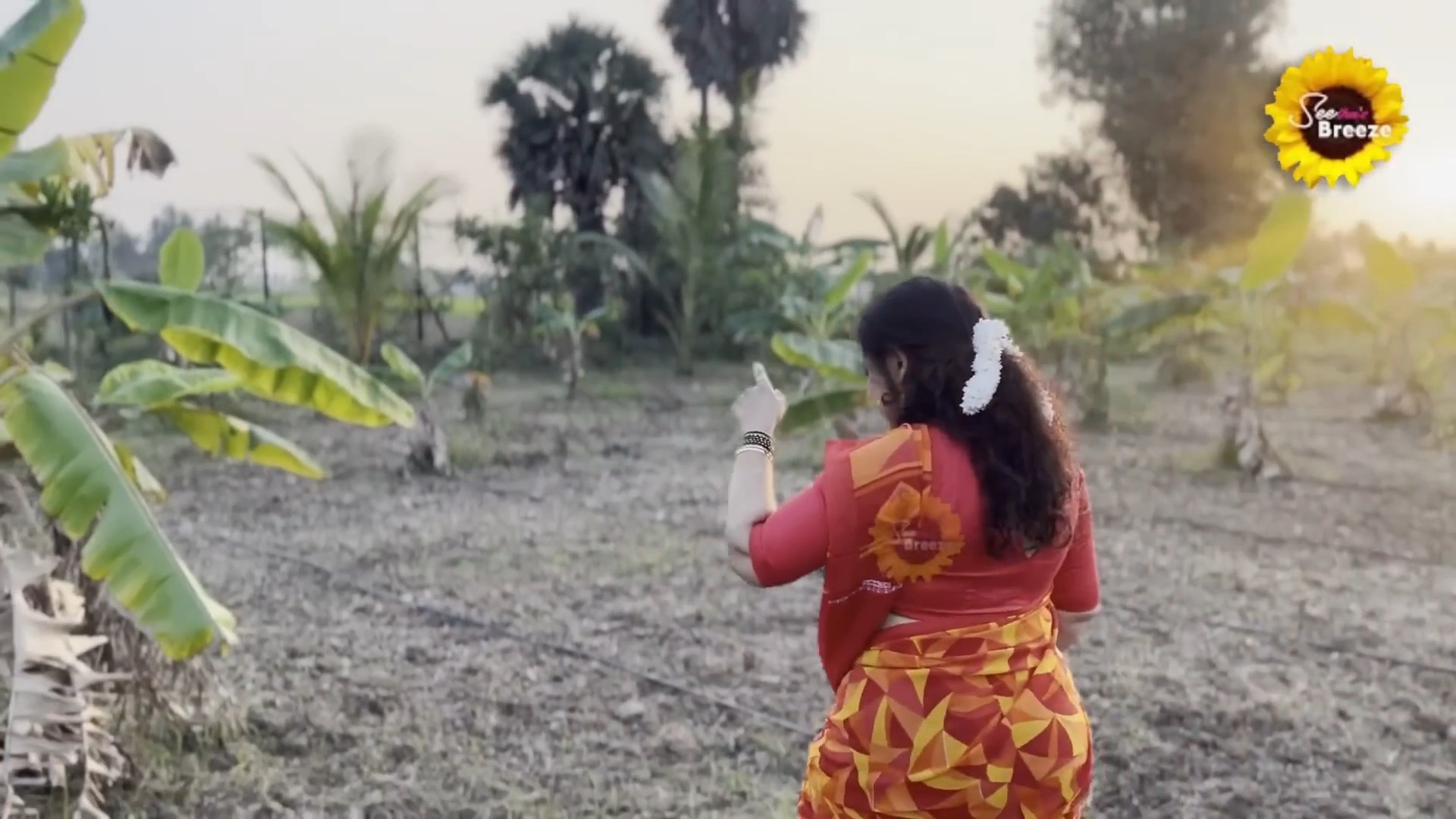 Matured Seetha open intentional navel show in orange saree mp4 snapshot 00 42 599 — Postimages