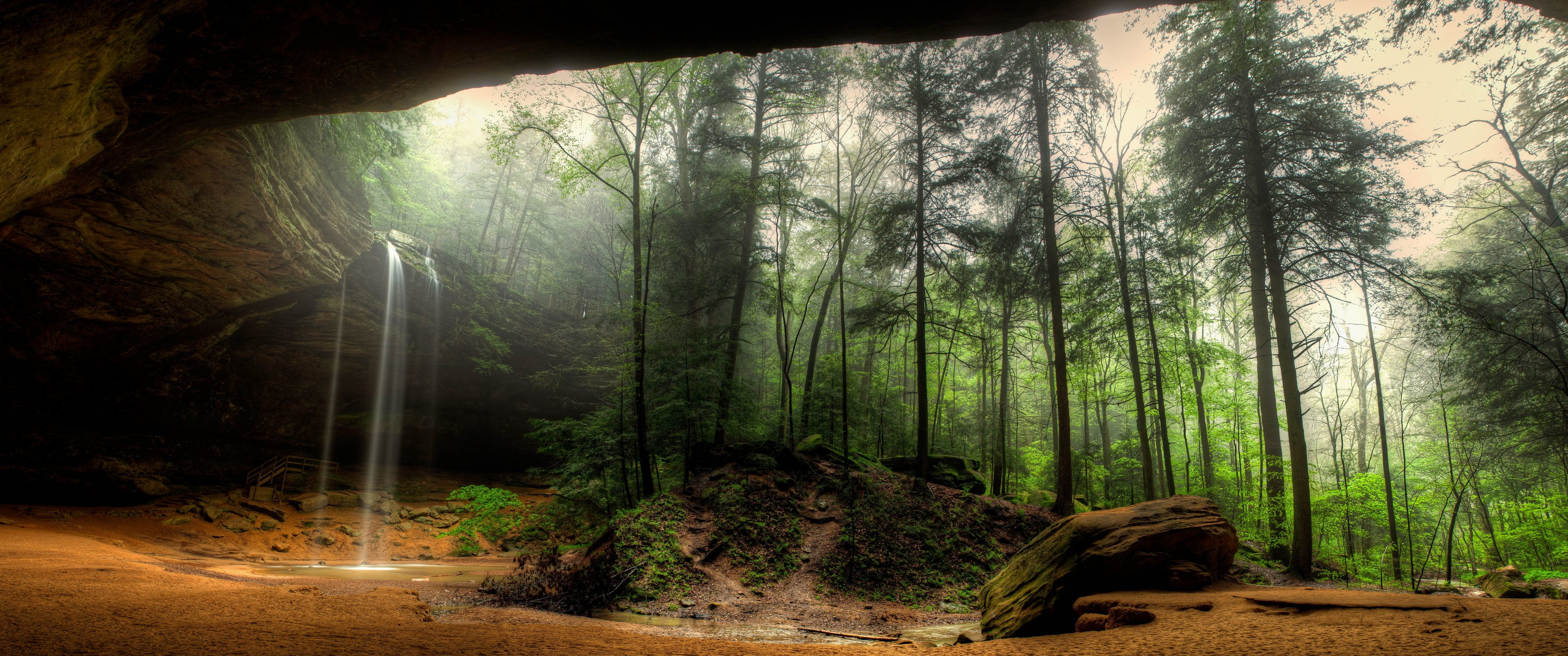 Cave in the forest 10K | 10240 x 4320 : r/WidescreenWallpaper