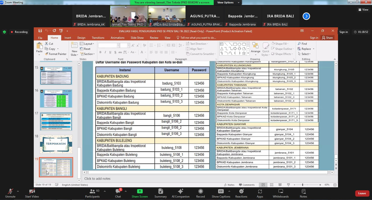 Bimtek Penginputan Indeks Pengelolaan Keuangan Daerah (IPKD)