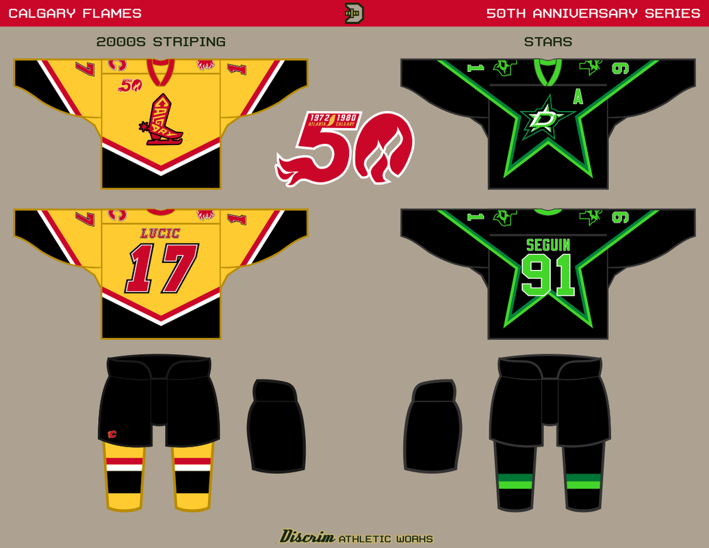 Flames 50th Anniversary Series - Concepts - Chris Creamer's Sports ...