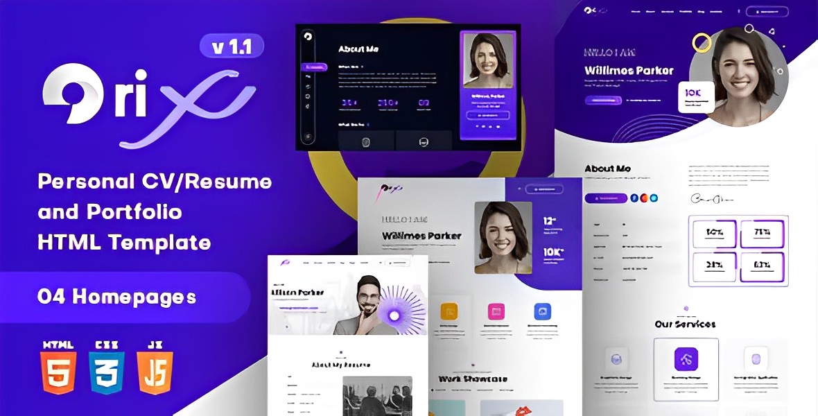 Orix - Personal CV - Resume And Portfolio HTML Template – Bliter GPL