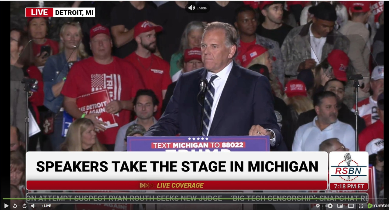 LIVE: PRESIDENT TRUMP HOLDS A RALLY IN DETROIT, MI – 10/18/24, 7pE