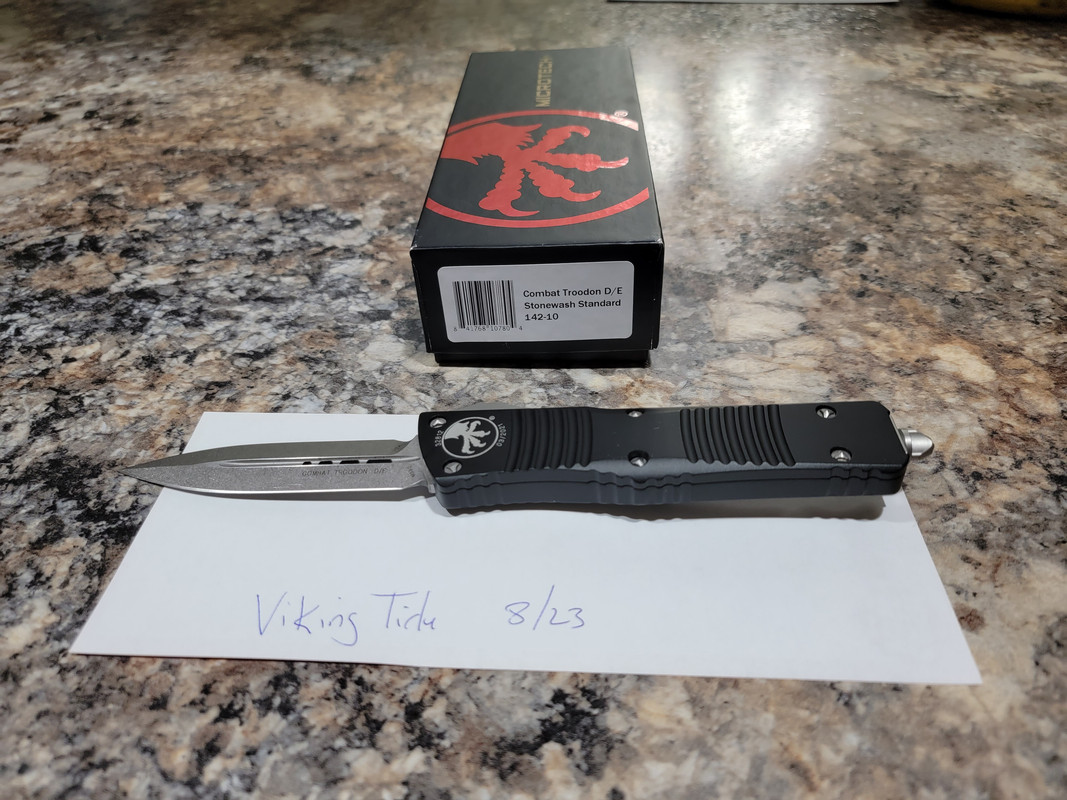 [WTS] Microtech Combat Troodon D/E Stonewash 142-10 : r/Knife_Swap