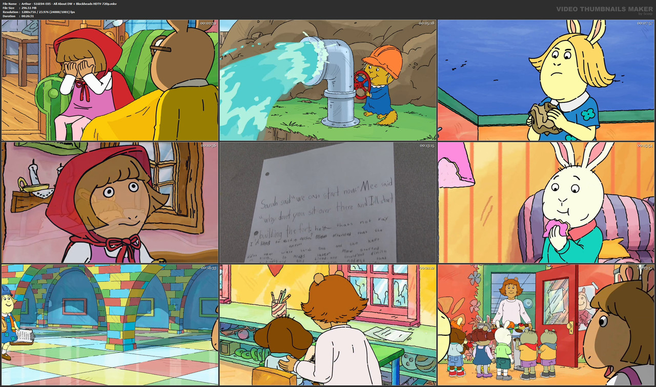 Arthur S16 E04 E05 All About DW Blockheads HDTV 720p mkv — Postimages