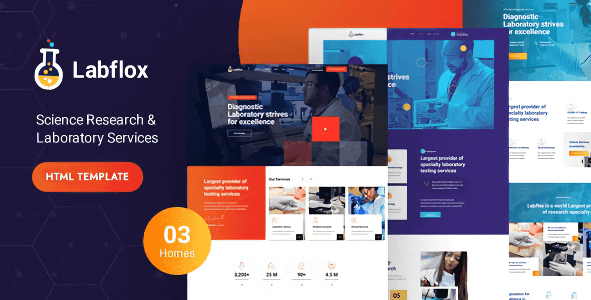 Labflox - Laboratory & Research Responsive HTML5 Template – Bliter GPL