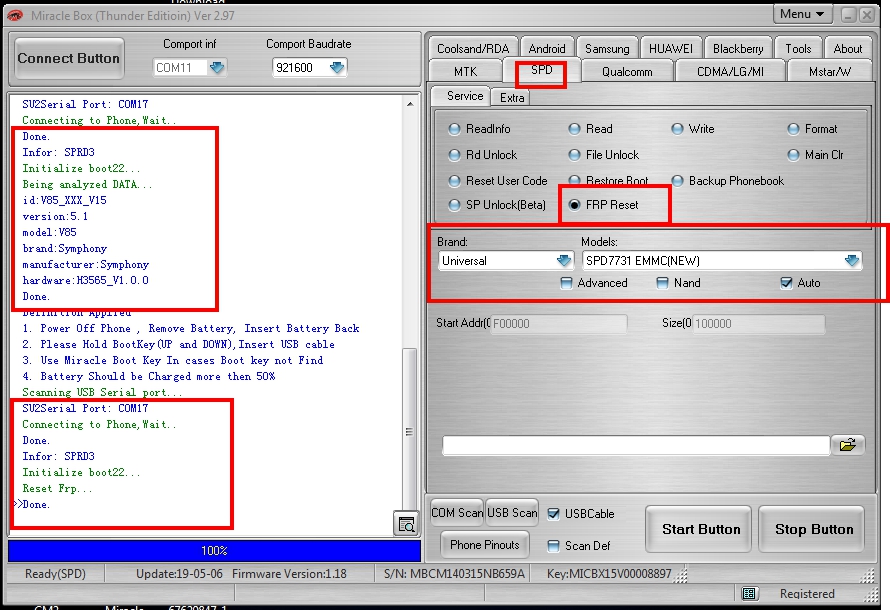 GSM-Forum - Symphony V85 FRP lock Done By Miracle Thunder Edition 2.97 ...