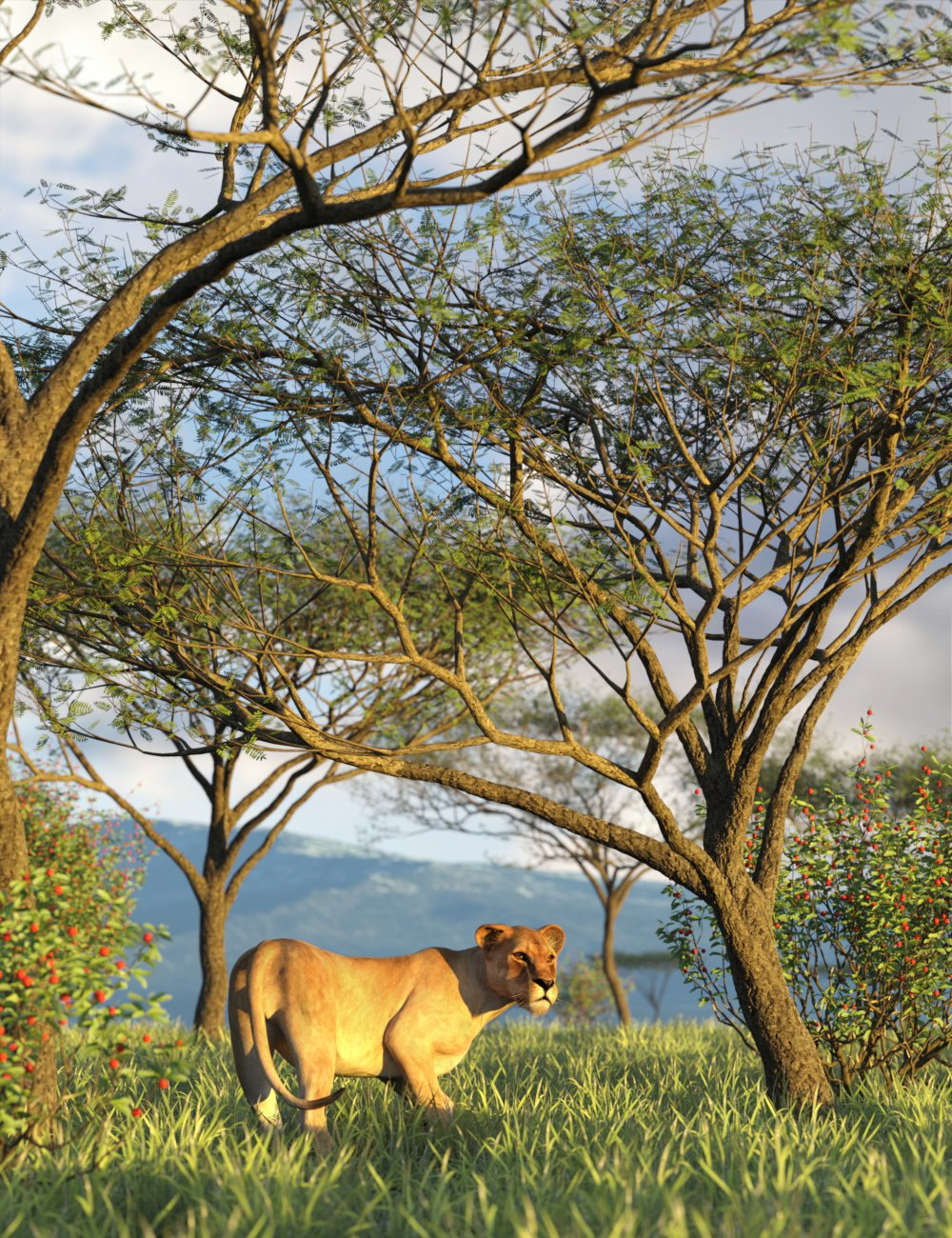 (FILLED) Predatron African Trees And Bushes - Free Daz 3D Models