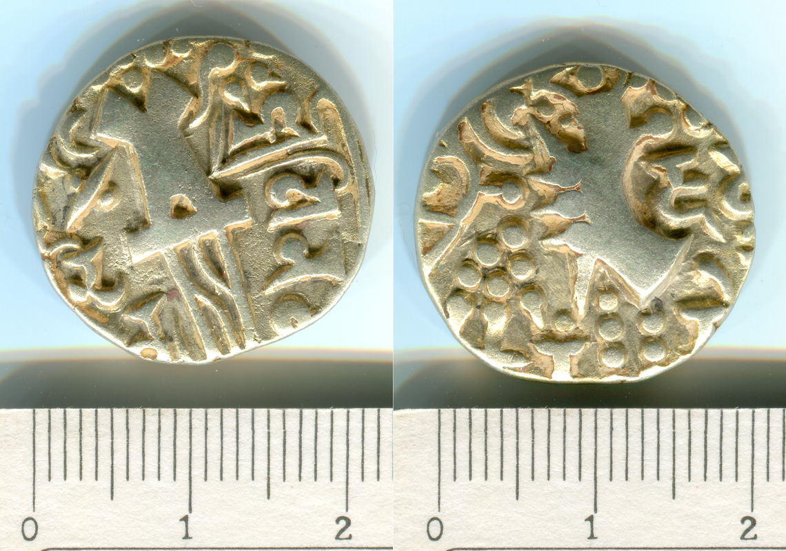 Dinar Kidarite del rey Vinayaditya (Jammu-Kashmir).