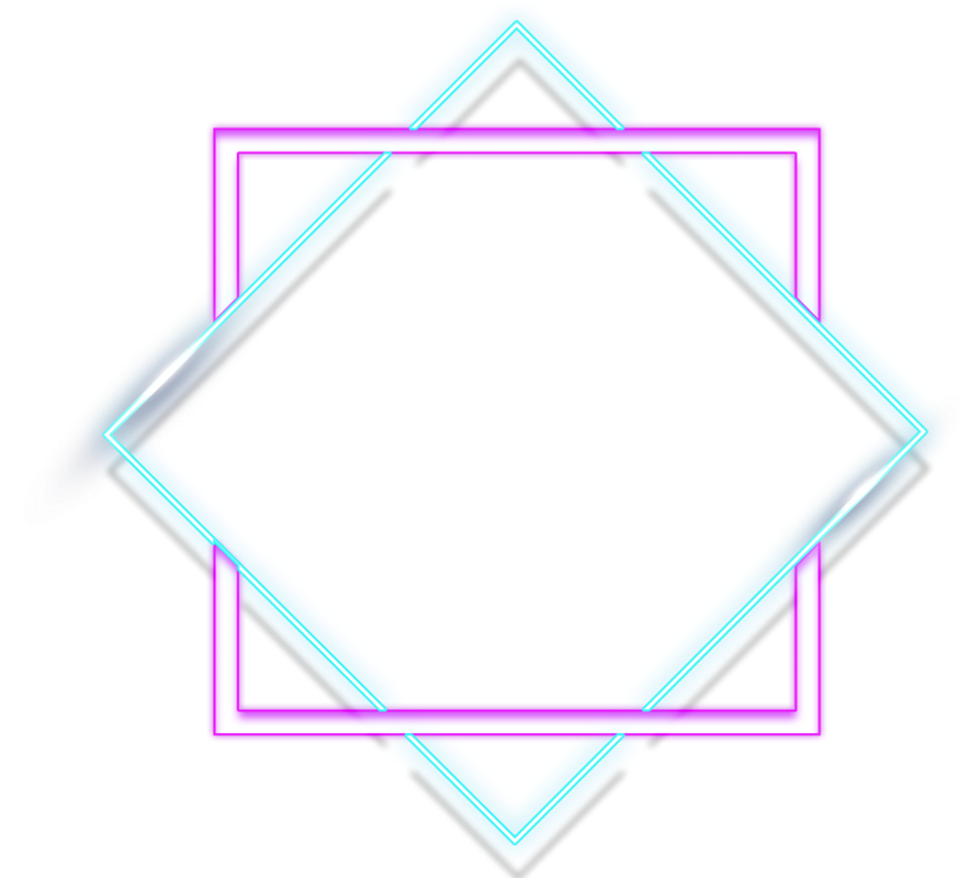 transparent line pink triangle pattern square square border neon ...