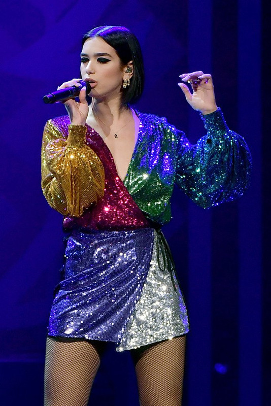 Dua Lipa Sexy Fishnet Photos - Z100's Jingle Ball 2018 in New York ...