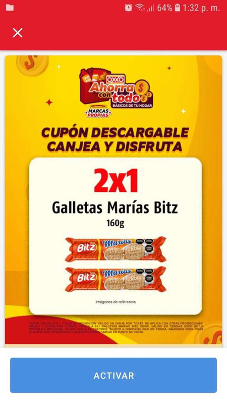 Galletas marías Blitz 2 X 1 en OXXO