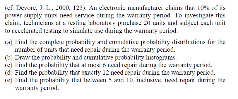 Discrete Random Variables Using Minitab Solve These 8692