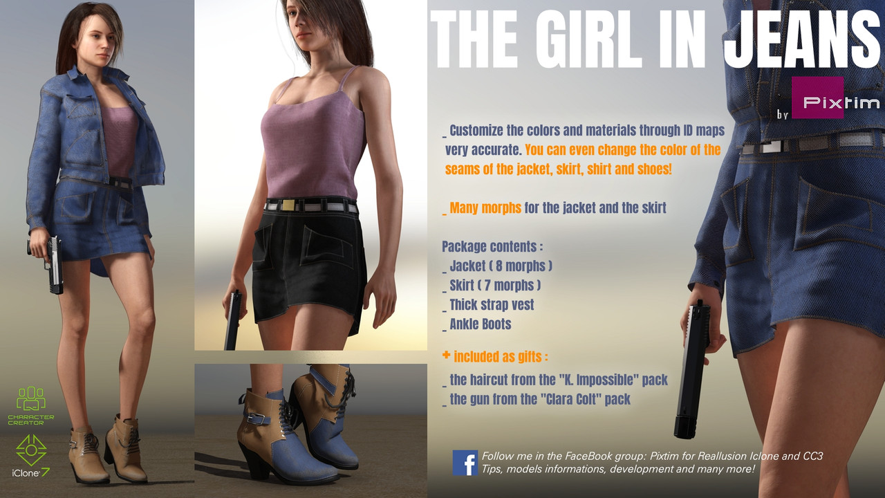 The Girl In Jeans For Character Creator* 2025 - Free Daz 3D Models