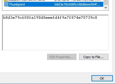 Thumbprint to get horizon UAG to talk to Connection Server. : r ...