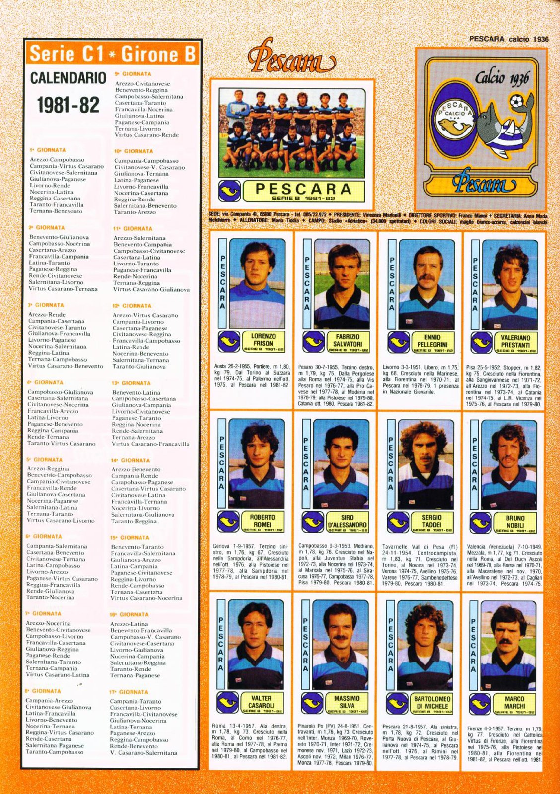 Calciatori 1981 1982 Panini 50 — Postimages