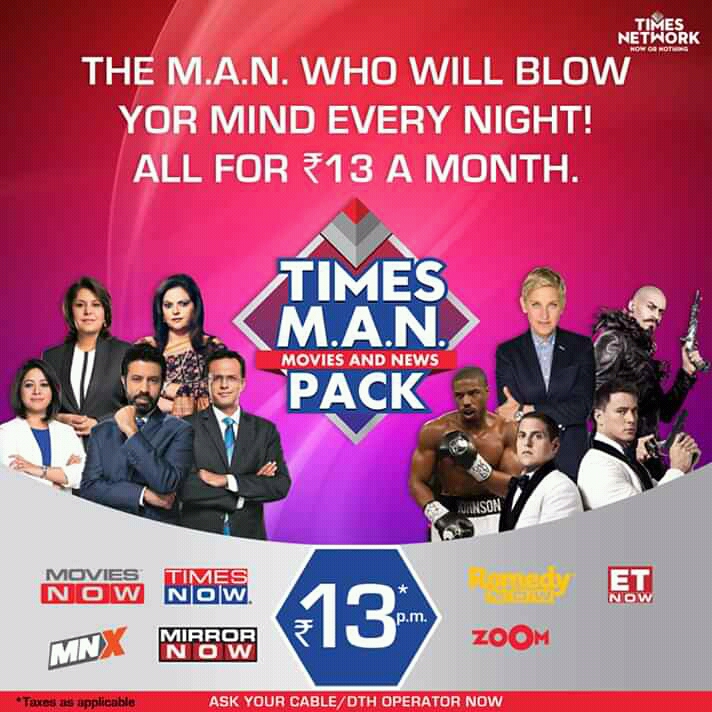 Breaking - Times Network rolls out Times M.A.N (Movies and News) Pack ...
