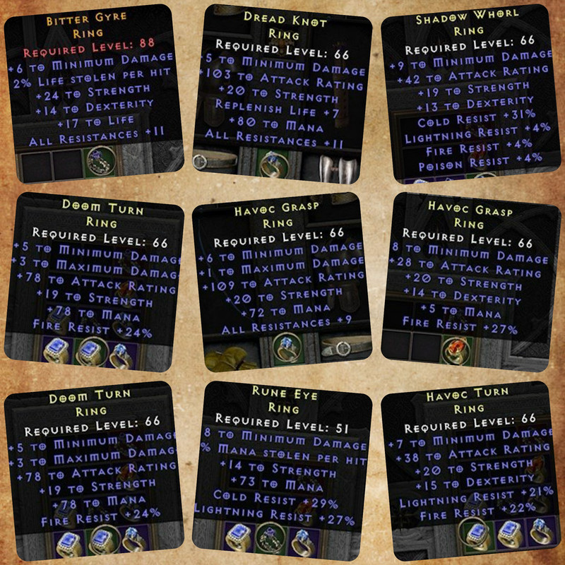 30+dual Stat Min / Mana Ar @res Rings Ft - Topic - d2jsp