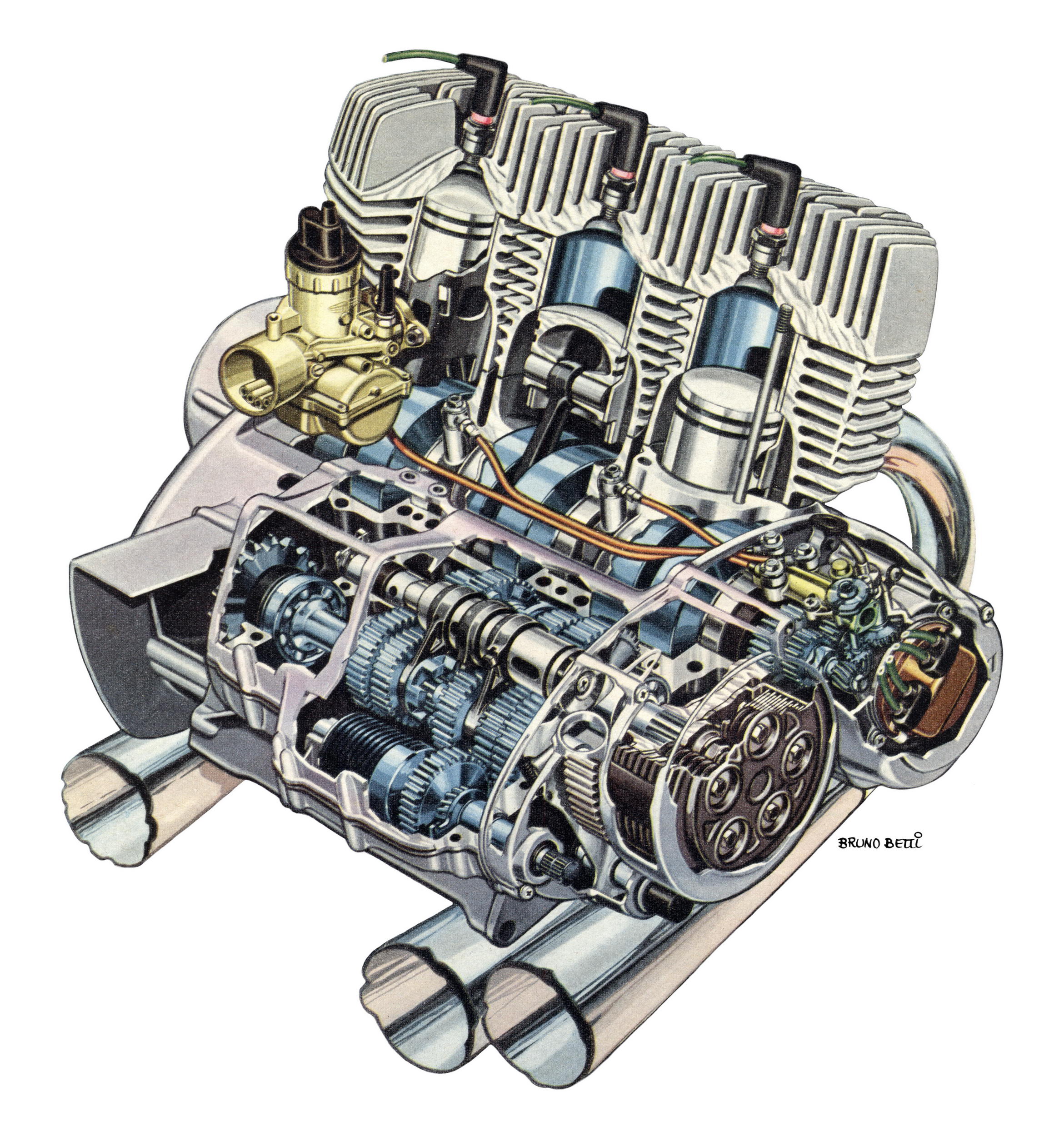 Kawasaki 500 Mach III engine by Bruno Betti — Postimages