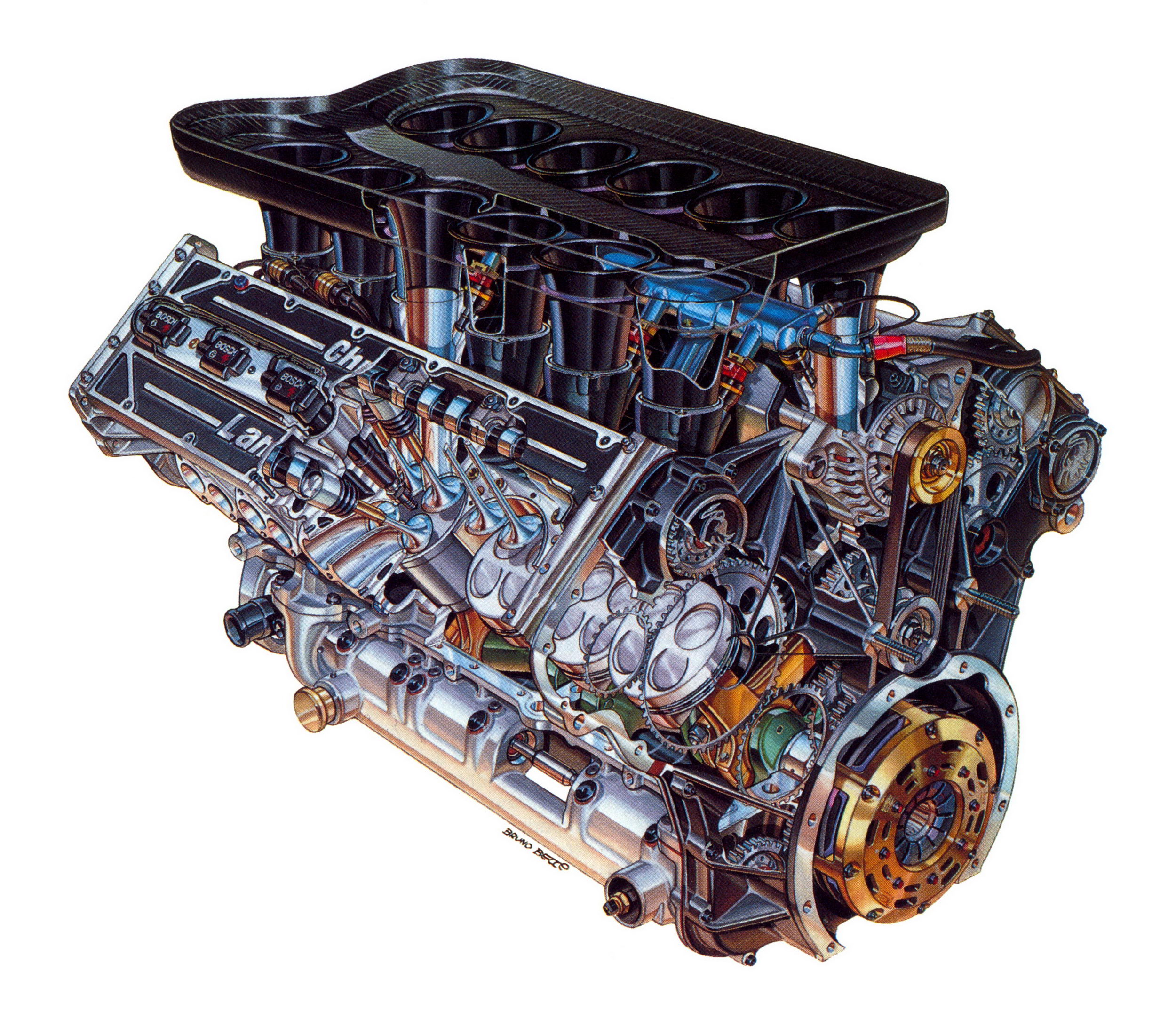 Lamborghini V12 3500 F1 engine by Bruno Betti — Postimages