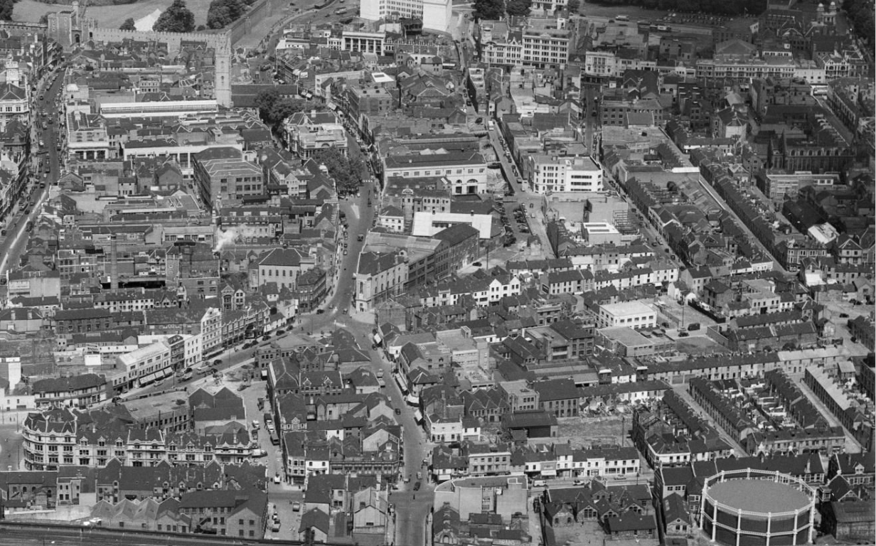 CARDIFF | Townscape 1940s/1950s vs 2018 | SkyscraperCity Forum