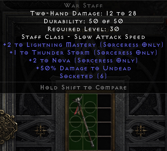 War Staff +2 Lm / +1 Ts / +2 Nova / 6os - Topic - d2jsp