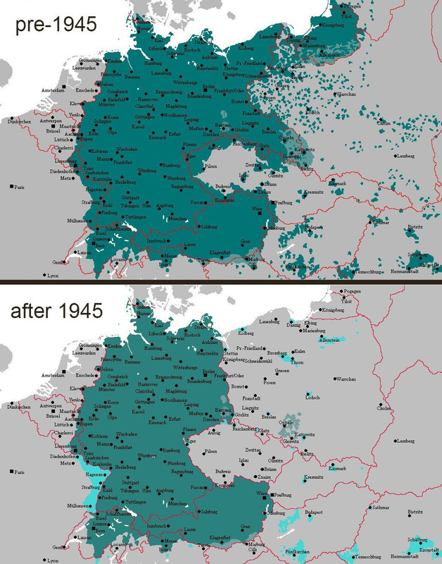1945 German ethnic map — Postimages