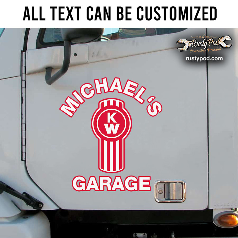 personalized kenworth emblem sticker 11275 - Rustypod Store