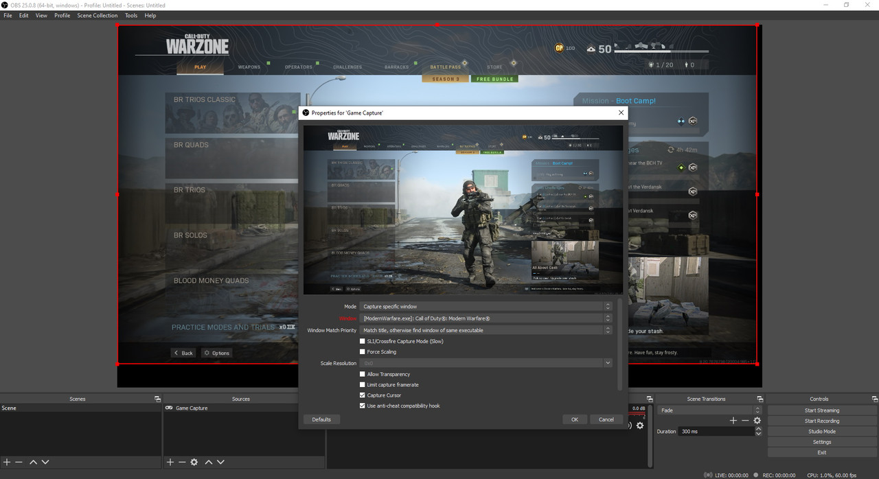 OBS Settings — Postimages