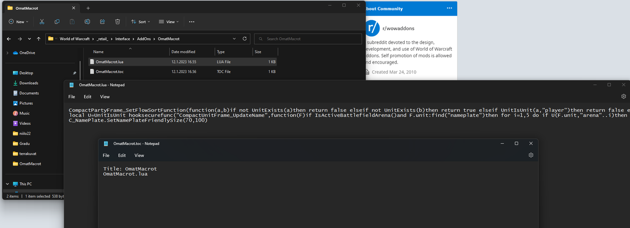 Help needed with creating a simple personal script Addon : r/wowaddons
