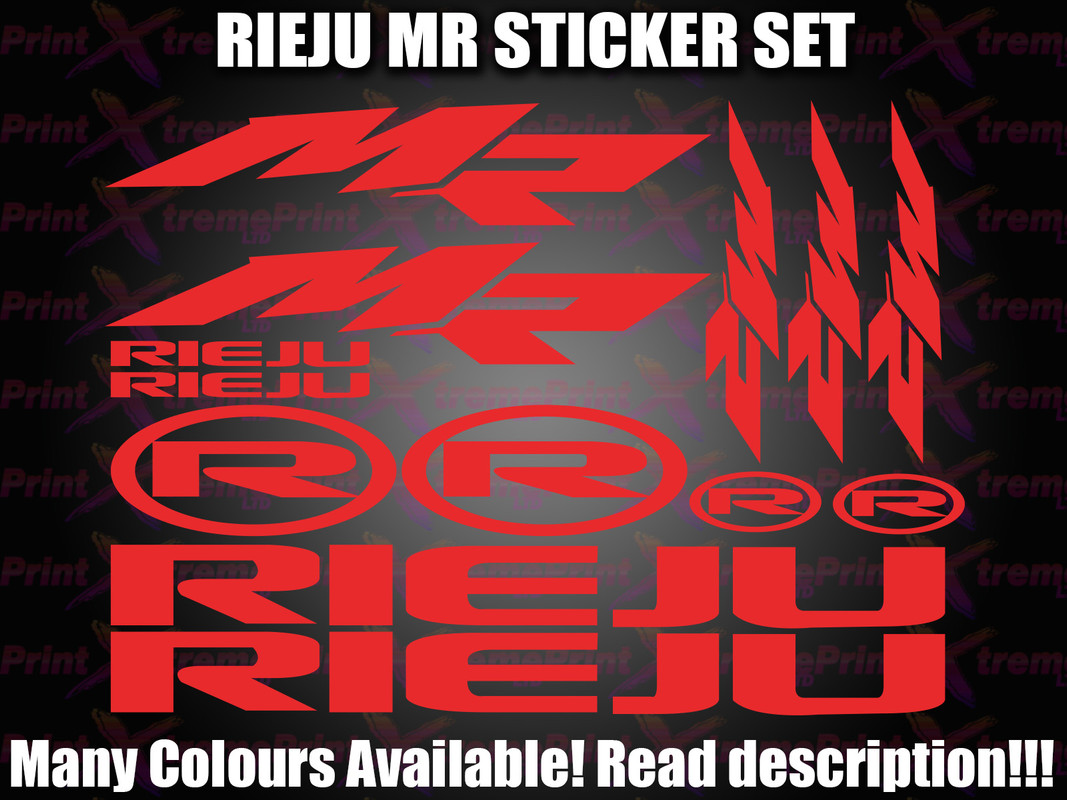 Rieju MR CUSTOM Decals/Stickers ALL COLOURS AVAILABLE matrix rs 2 rs3 ...