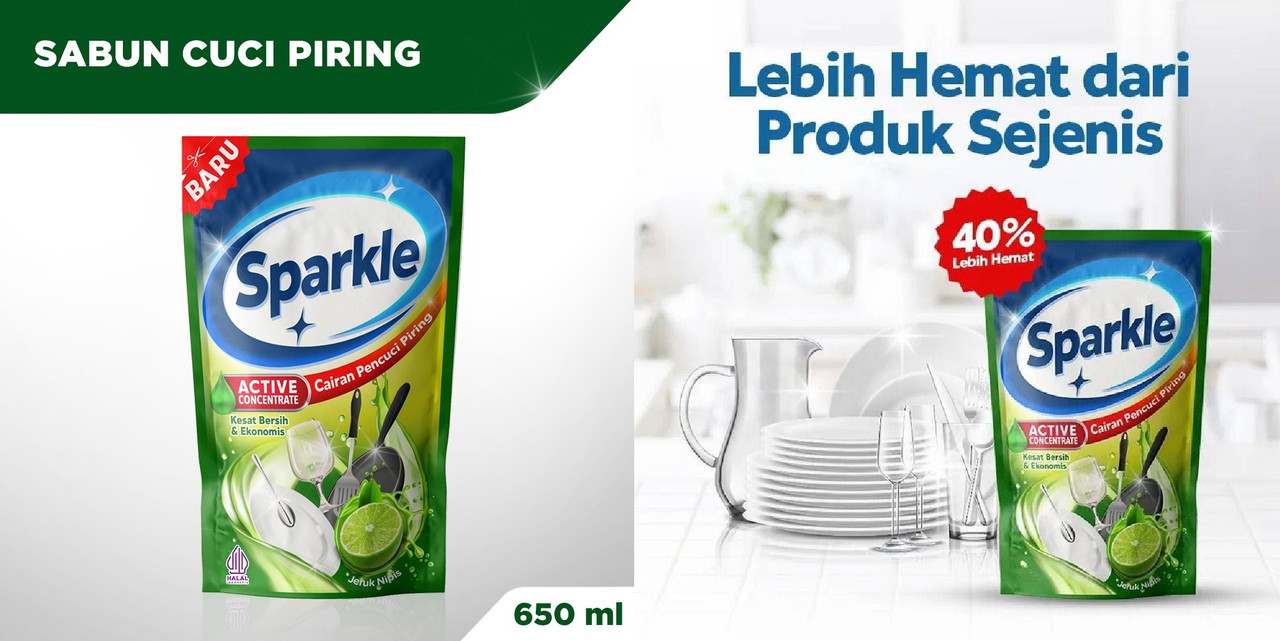 Promo Sparkle Jeruk Nipis Sabun Cuci Piring [650 mL/12 Pcs] Free Dishwashing Bottle Diskon 28% ...