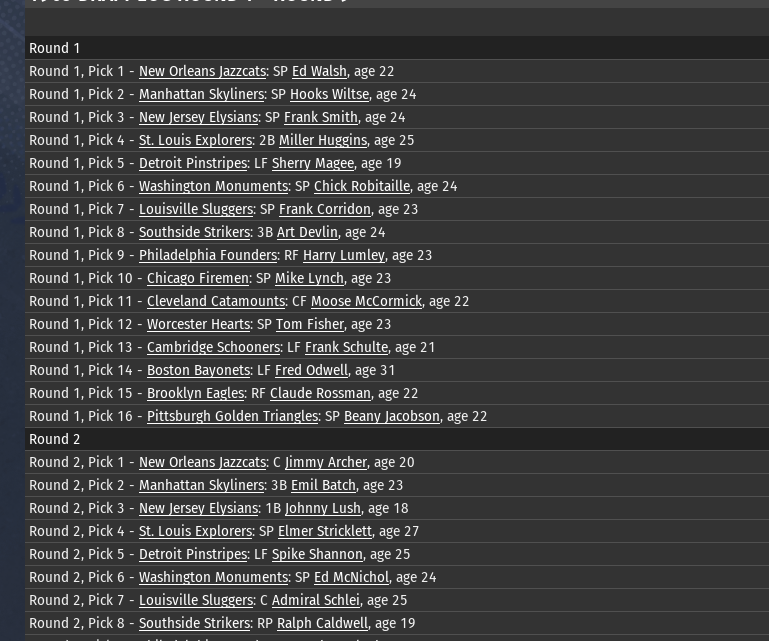 Historical League Wrong Draft Order - OOTP Developments Forums