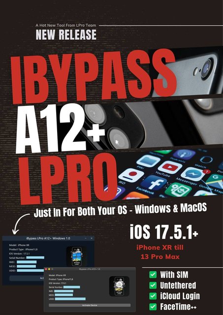A12+ iBypass LPro Win/MacOS - iRemoval Pro Win - Mina MacOS Best update ...