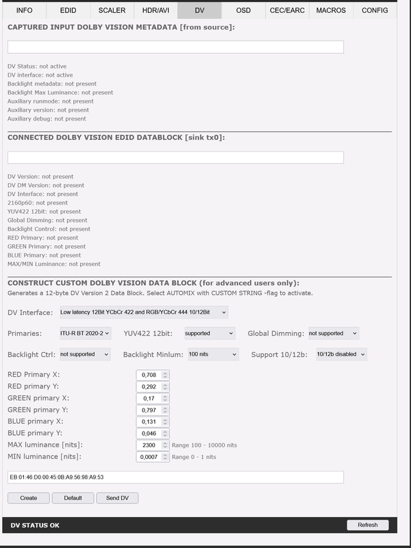 HdFury : avoir du Dolby Vision sur écran HDR10 (màj) - Page 102 - www ...
