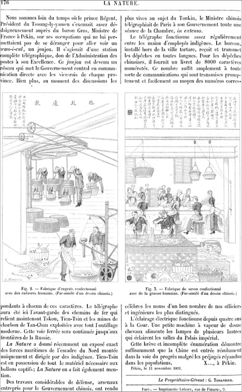 WW1 La Nature February 1892 Corpse Factory Story Les Français peints ...
