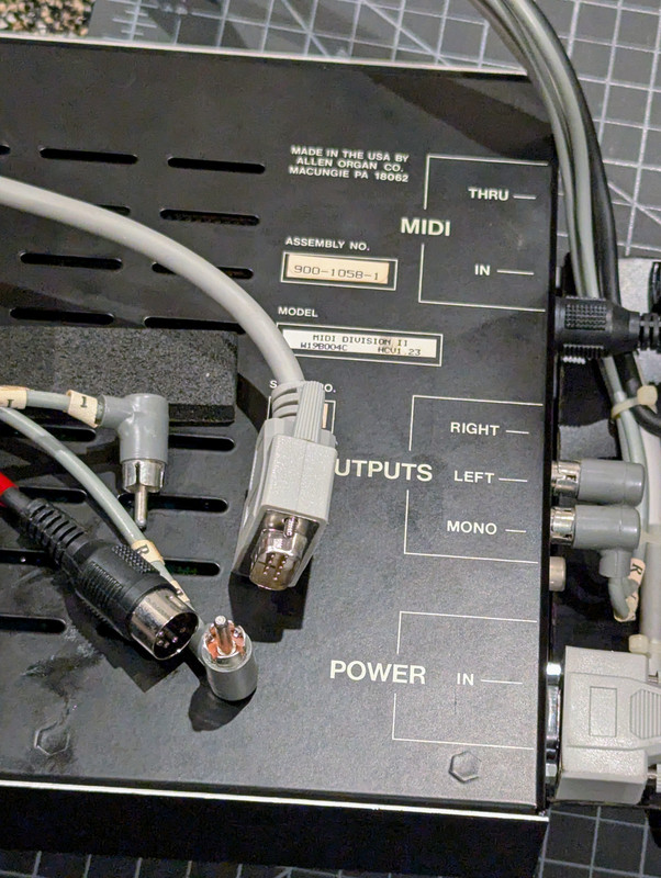 Allen MDS MIDI Division II / Expander II Power Supply Pins - The Organ ...