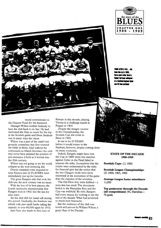 1 William Wilton, Rangers Monthly magazine 2 2 — Postimages