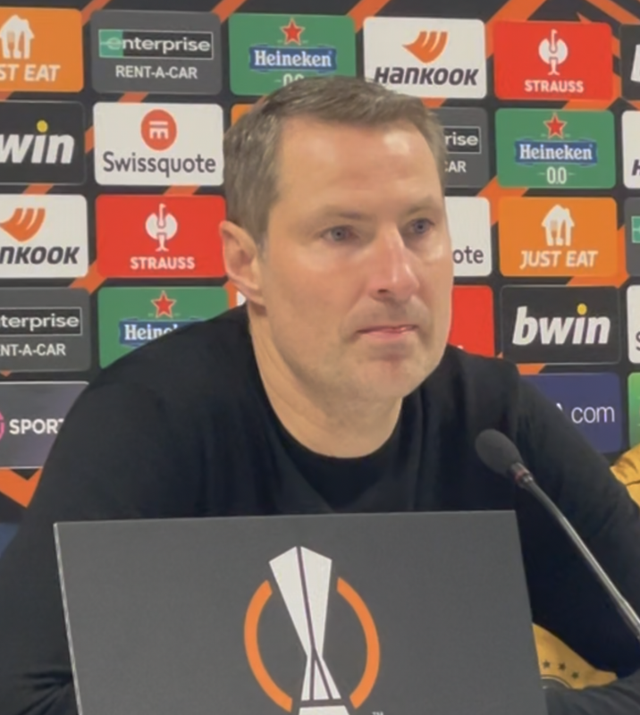 Press Conference - Brian Priske, Sparta Prague coach, speaking after ...